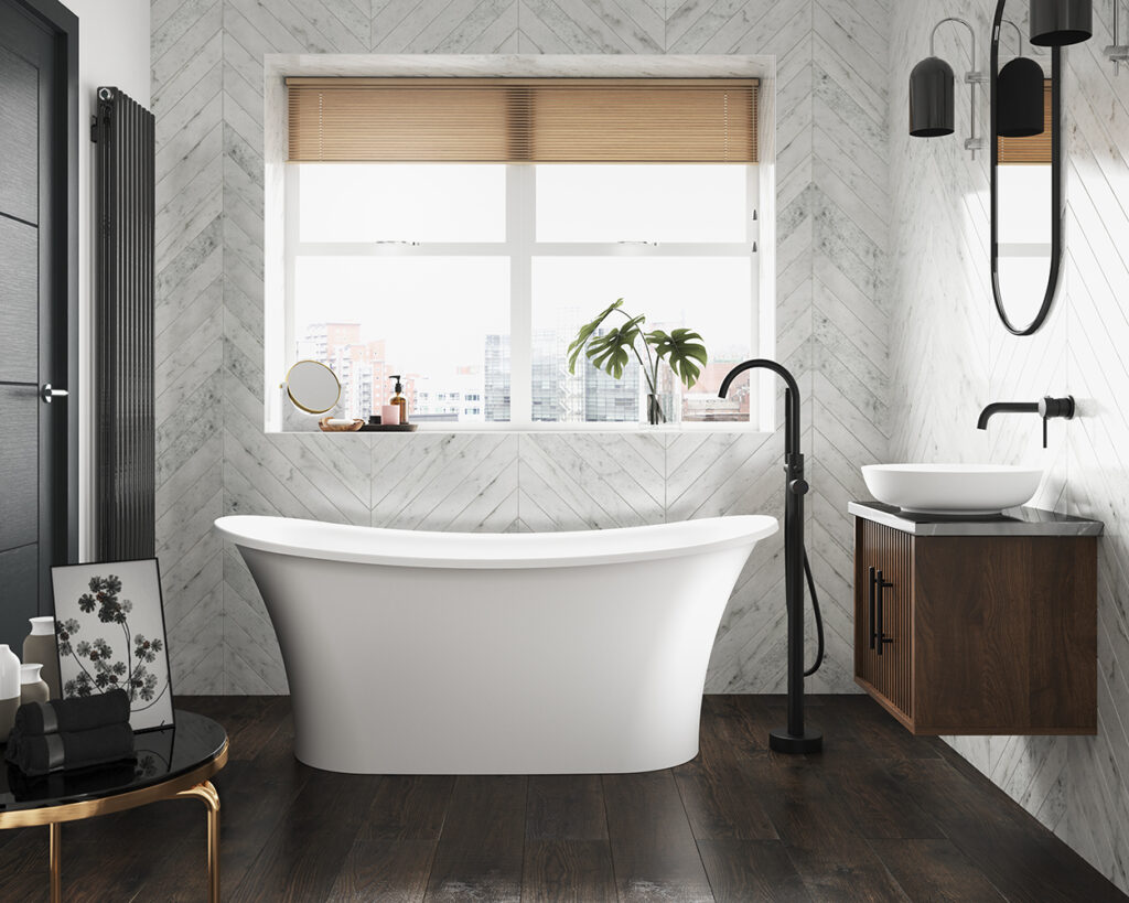 Goldsmith Stone Freestanding Bateau Bath 1600 - The Luxury Bath Company