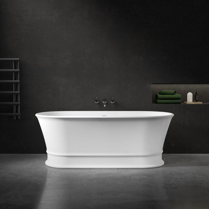 Goldsmith Stone Freestanding Bateau Bath 1600 - The Luxury Bath Company