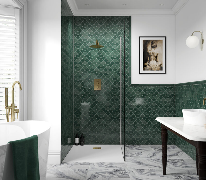 Hockney Stone Rectangular Shower Tray 1200 x 800 - The Luxury Bath Company