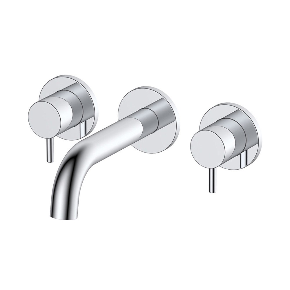 LBC Wall Mounted 3 Hole Basin Mixer Tap Chrome - The Luxury Bath Company