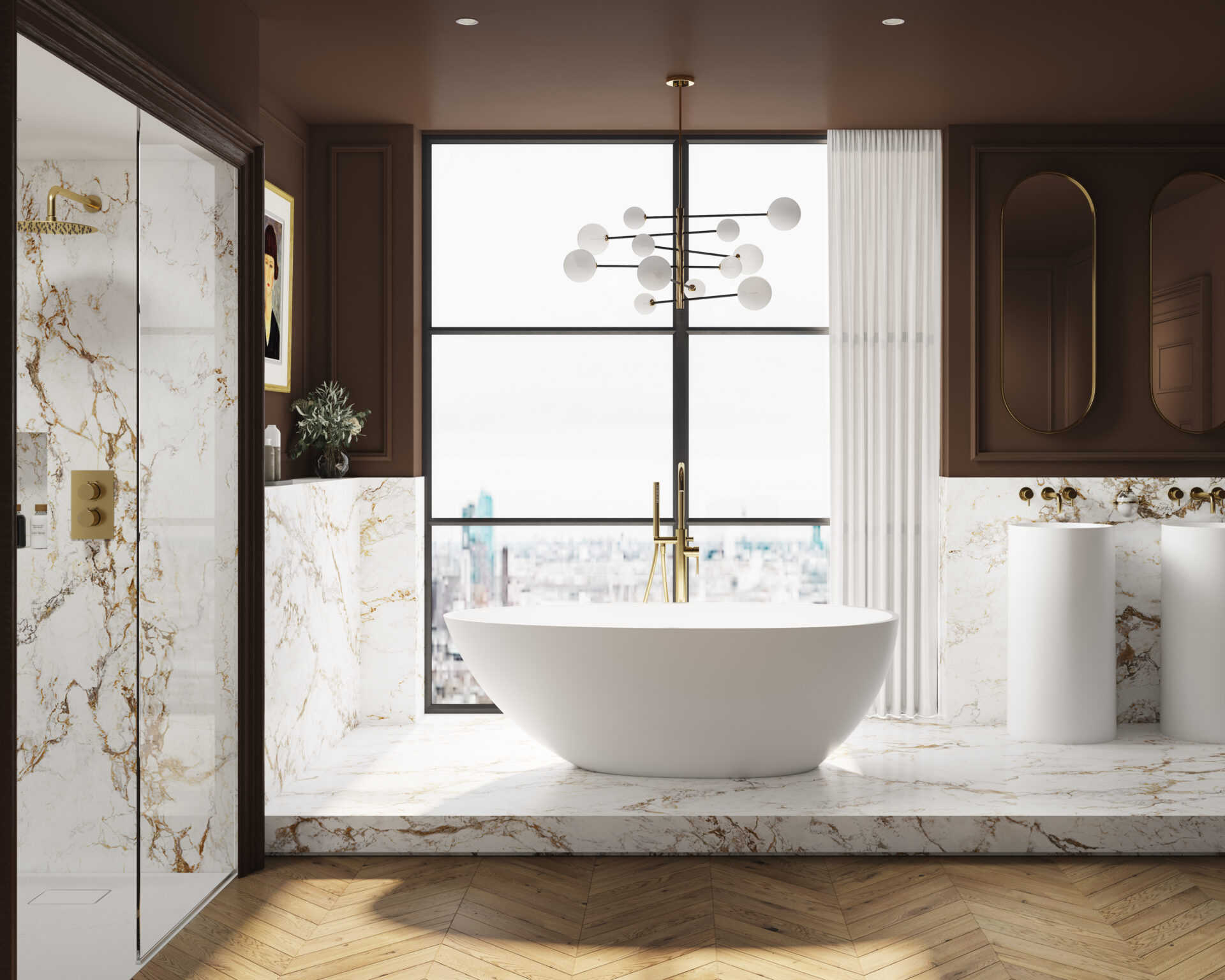 Nash Luxury Stone Teardrop Freestanding Bath 1680 - The Luxury Bath Company